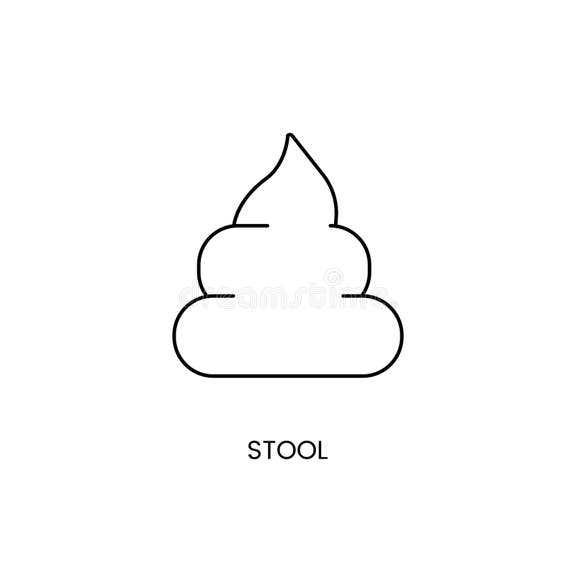Fecal or Stool Analysis, Biomaterial Sampling, Line Icon in Vector ...