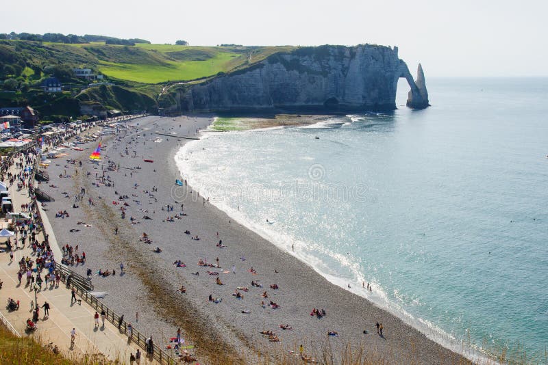 Structure of a High Wooden Pier in Fecamp, France Stock Illustration ...