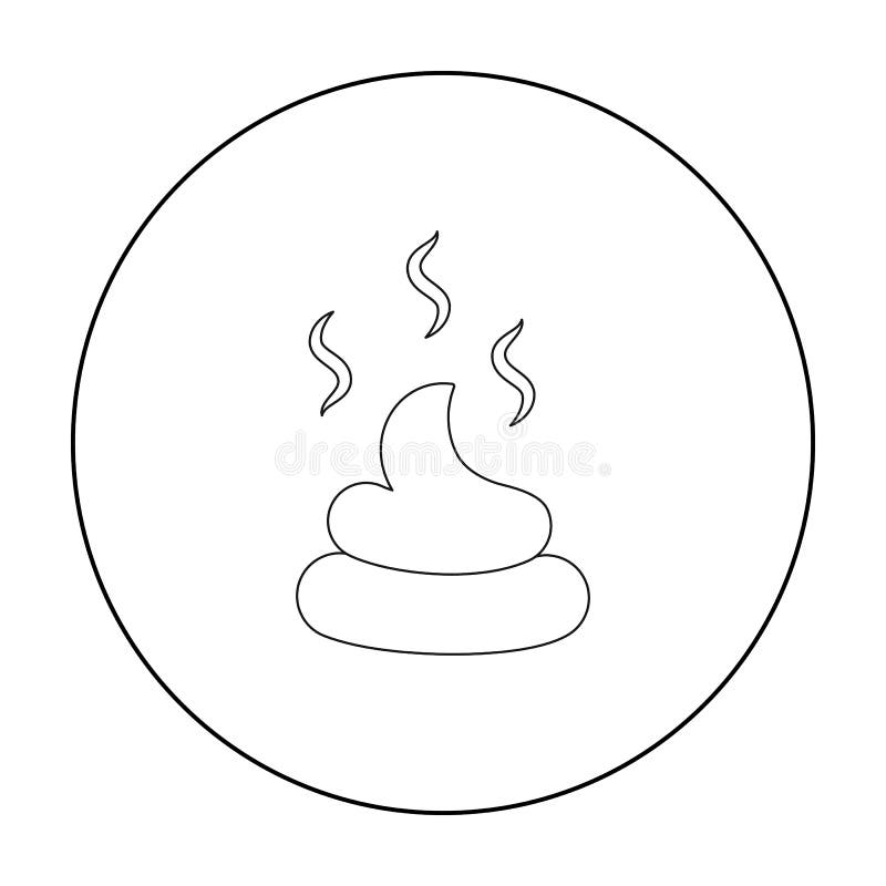Feces Vector Icon in Outline Style for Web Stock Vector - Illustration ...