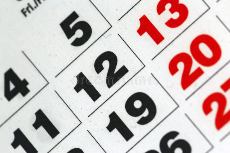 Calendario Con Las Fechas Y Los Meses, Concepto De La Cronología Imagen ...