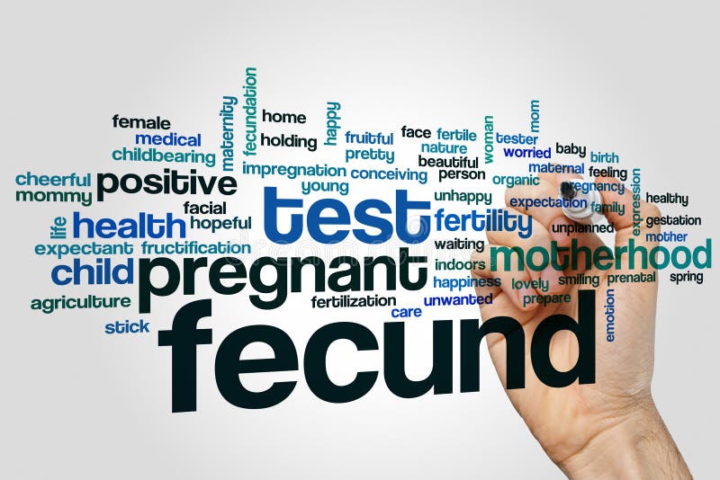 Fecund Word Cloud Concept on Grey Background Stock Illustration ...