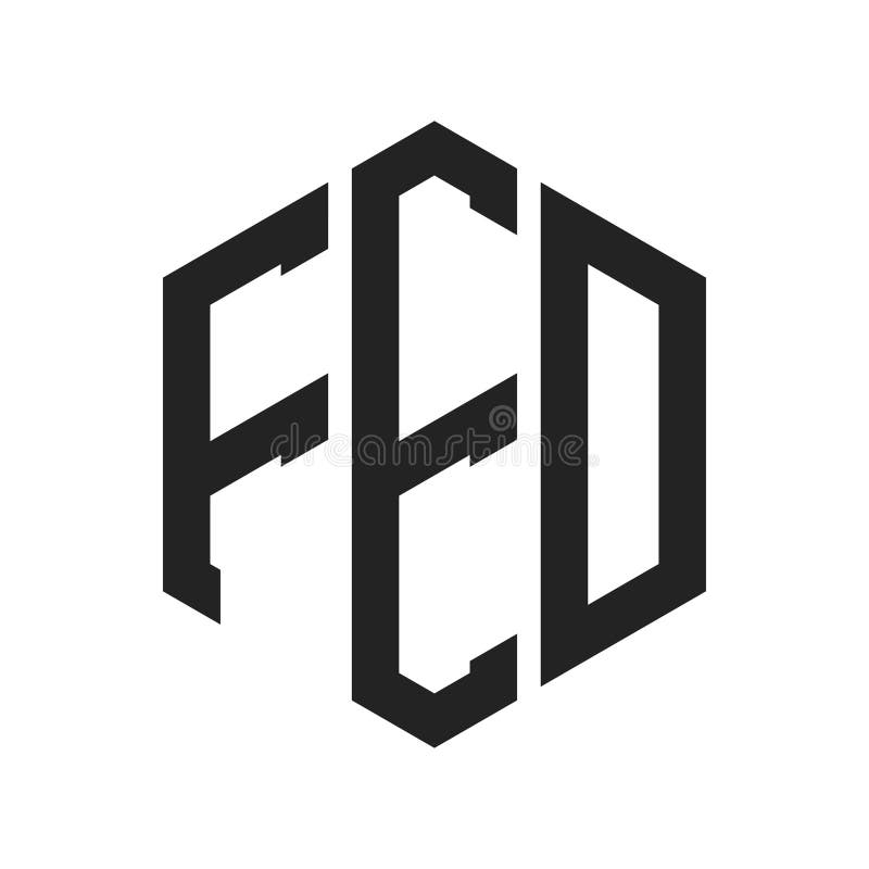 FED Logo Design. Initial Letter FED Monogram Logo Using Hexagon Shape ...