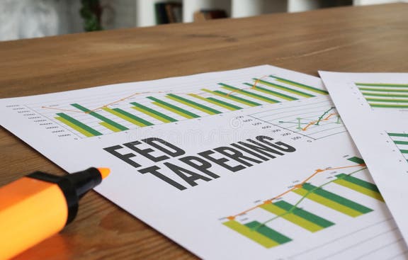 Fed Tapering is Shown Using the Text Stock Image - Image of text, panic ...