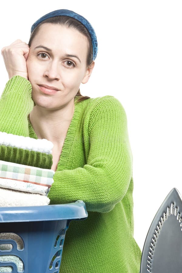 Fed up with housework stock photo. Image of lady, bored - 7741052