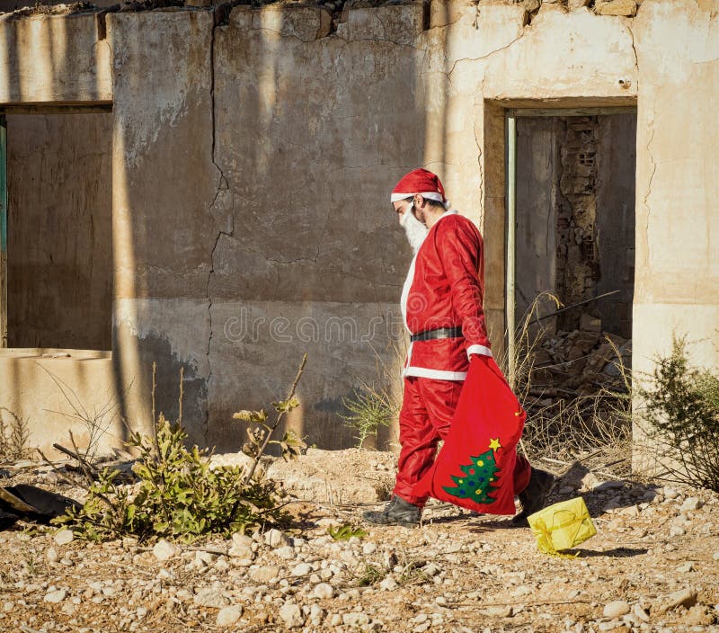 Fed up Santa stock photo. Image of house, burnt, funny - 46659546