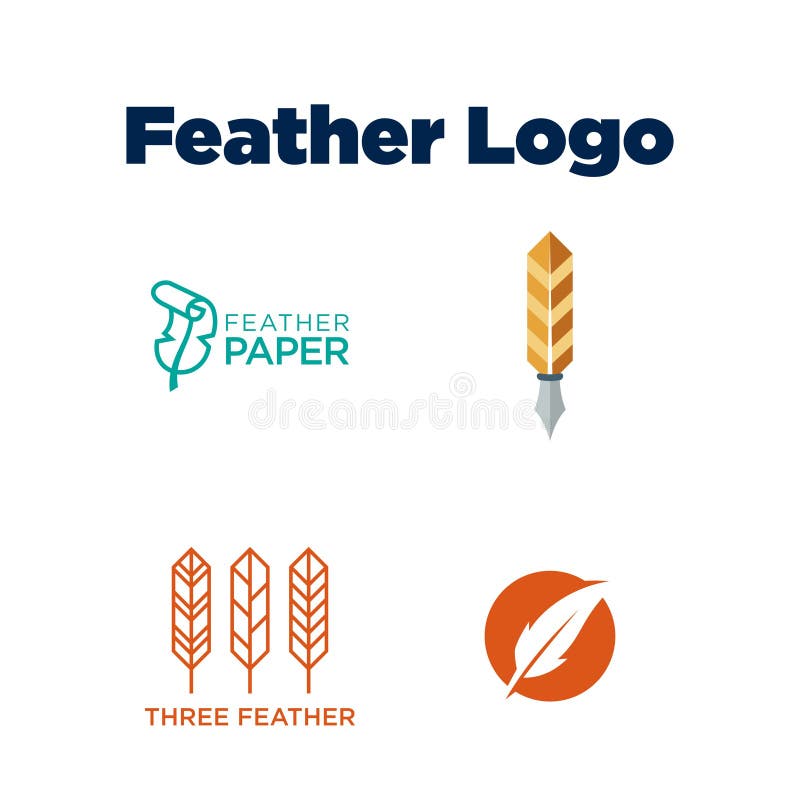 Feder Logo Template vektor abbildung. Illustration von feder - 58784878