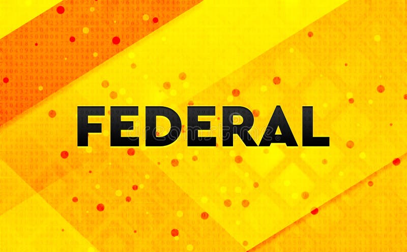 Federal Abstract Digital Banner Yellow Background Stock Illustration ...