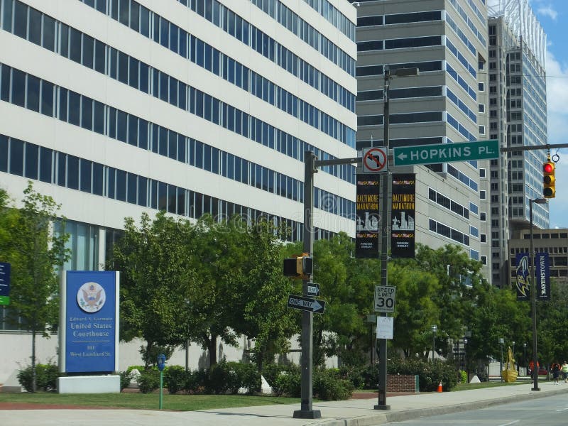 Federal Courthouse in Downtown Baltimore, Maryland Stock Photo - Image ...