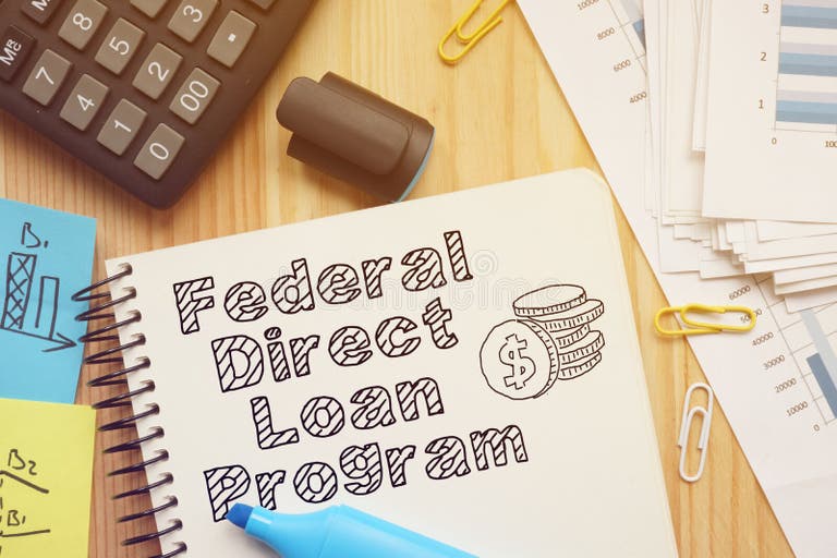 Federal Direct Loan Program is Shown on the Business Photo Stock Photo ...