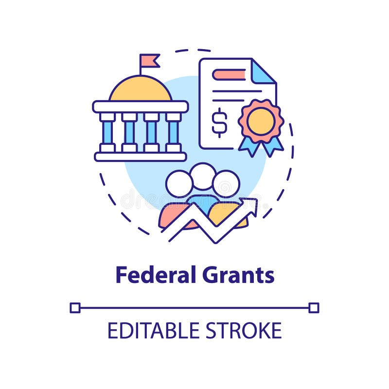 Federal Grants Concept Icon Stock Vector - Illustration of abstract ...
