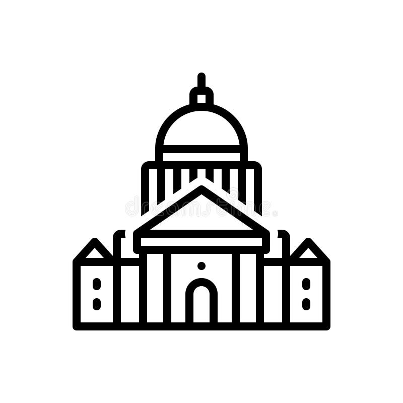 Mix Icon for Federal, Building and Capital Stock Vector - Illustration ...