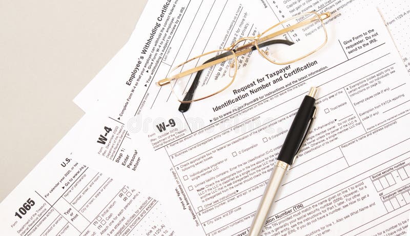 A 2021 Federal Income Tax Laws W9 Form Editorial Photography - Image of ...