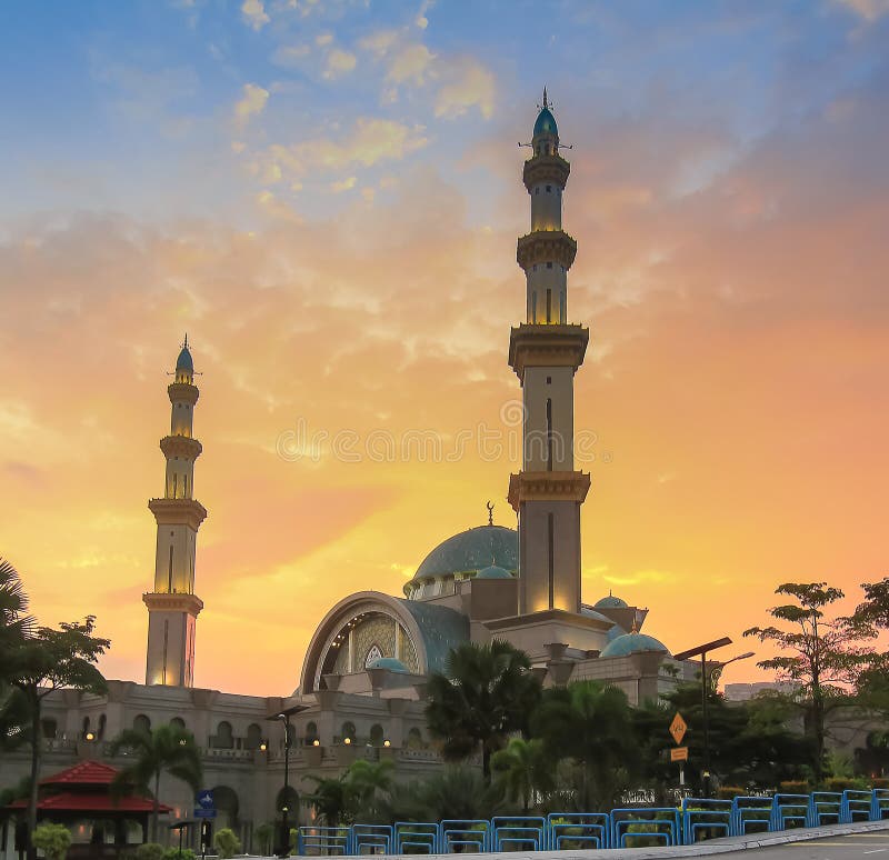 Federal Mosque in Kuala Lumpur Malaysia Stock Photo - Image of building ...