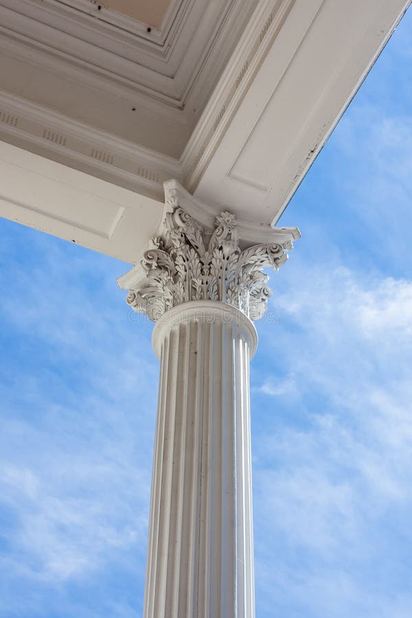 Federal-Style Column, Low-Angle Stock Photo - Image of column, federal ...