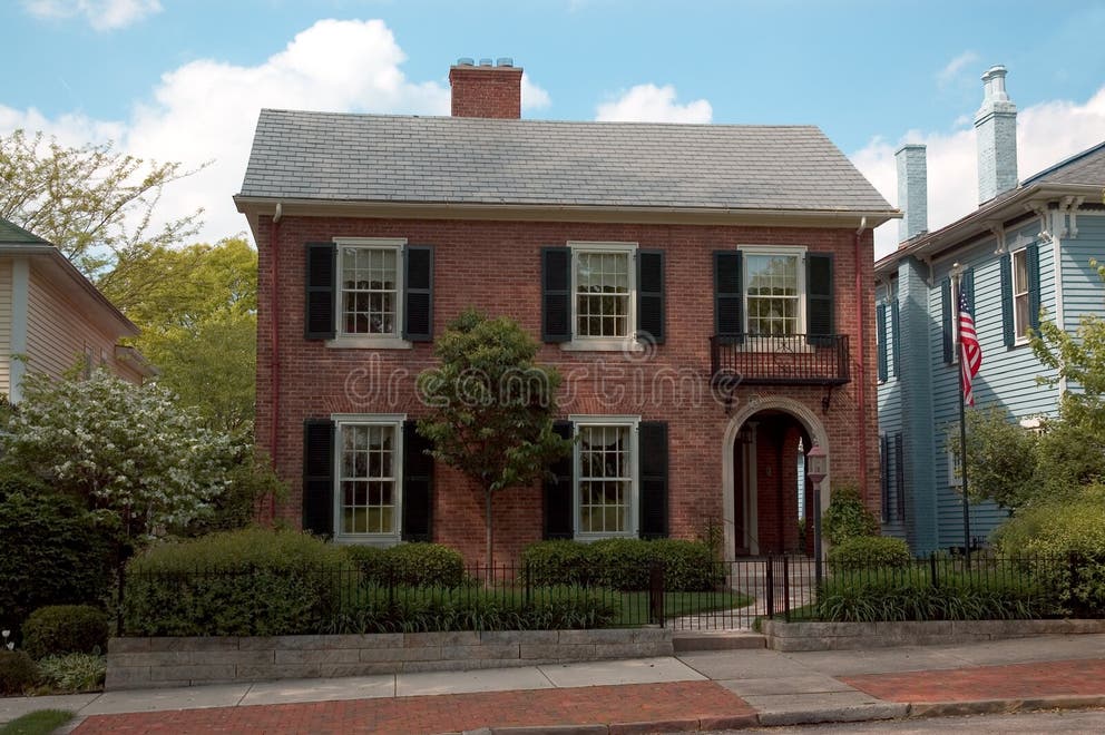 Federal Style Home stock photo. Image of wrought, estate - 769964