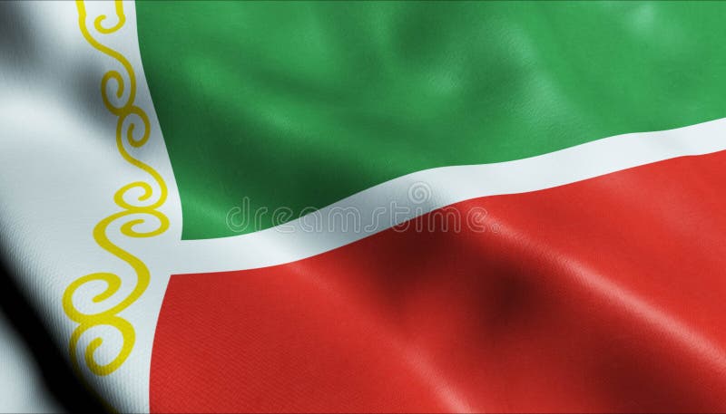 Federal Subjects of Russia Flag of Chechnya Stock Illustration ...