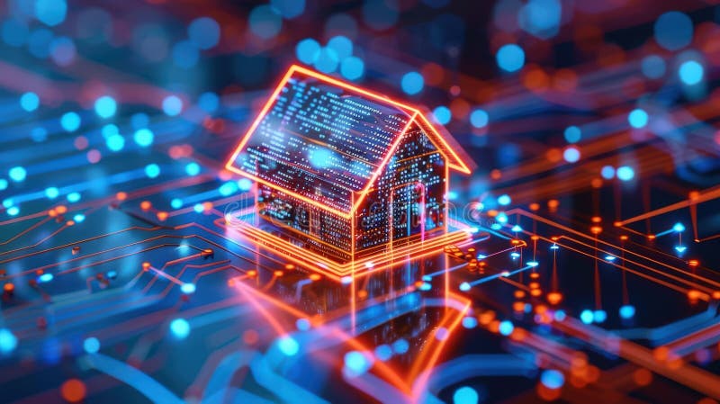 Federated Learning Smart Home Optimization Stock Illustration ...