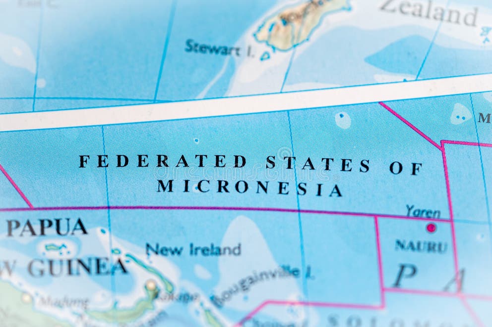 Federated States of Micronesia Highlighted on a World Map Stock Photo ...