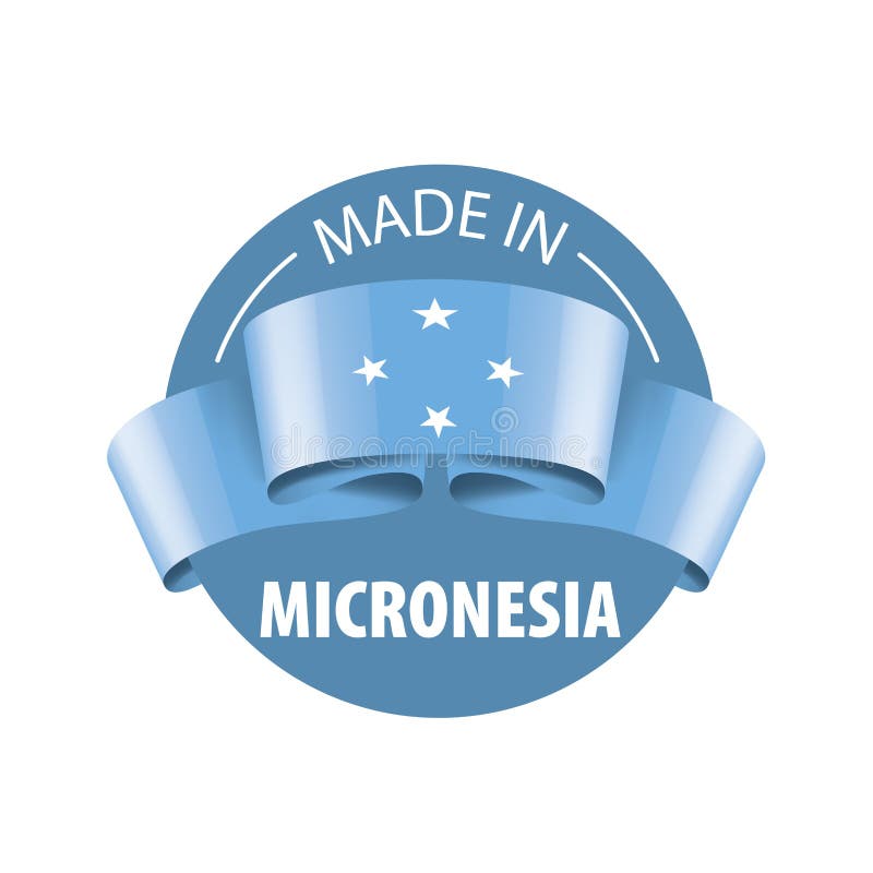 Federated States Micronesia Flag, Vector Illustration on a White ...