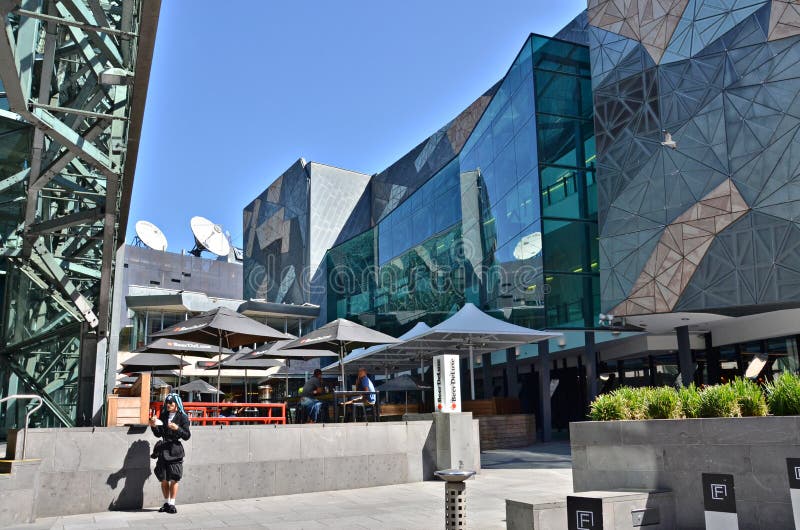 Federation Square, Melbourne Editorial Stock Image - Image of colour ...