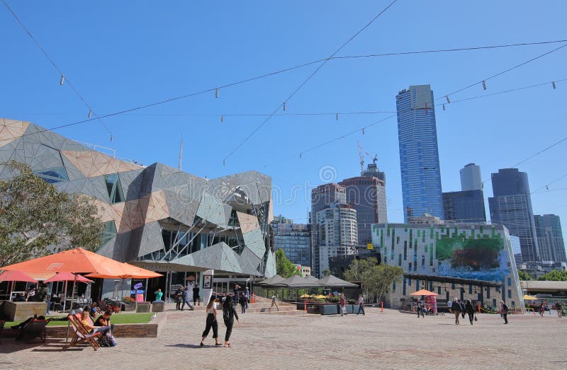 Federation Square Melbourne Australia Editorial Stock Photo - Image of ...