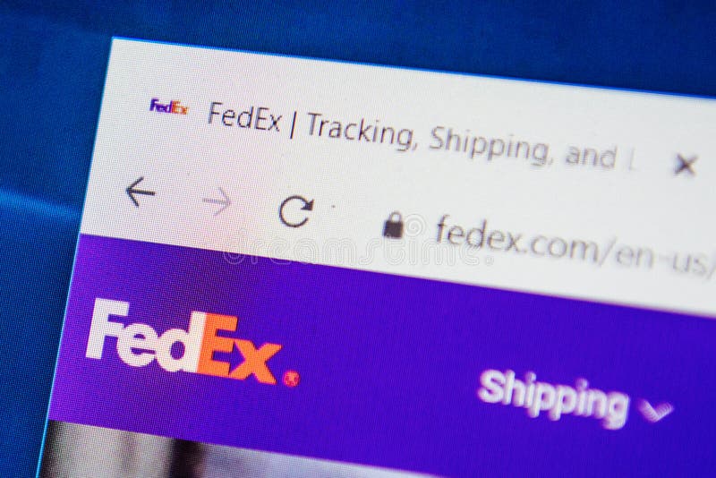 Fedex.com Web Site. Selective Focus. Editorial Photography - Image of ...