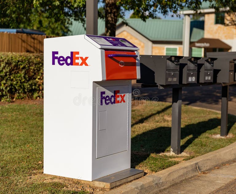 FedEx Drop Box Near Other Mail Boxes Editorial Photography - Image of ...