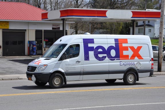 Fedex Express Delivery Vehicle Editorial Image - Image of message ...