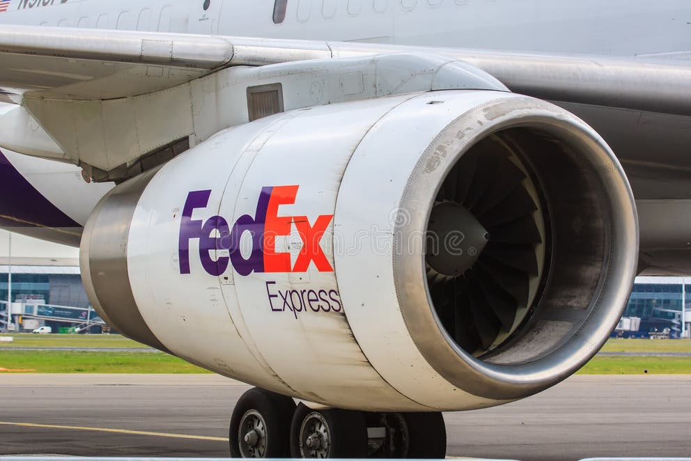 FedEx jet detail editorial photography. Image of delivery - 42762472