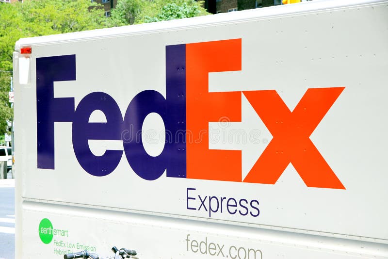 FedEx Logo editorial stock photo. Image of orange, side - 19869228