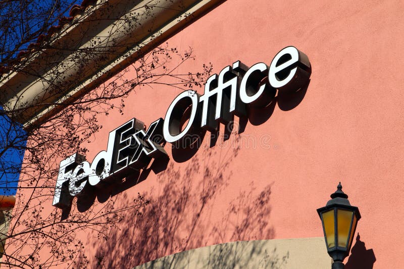 FEDEX Office Sign, Shipping and Printing Center Editorial Stock Image ...
