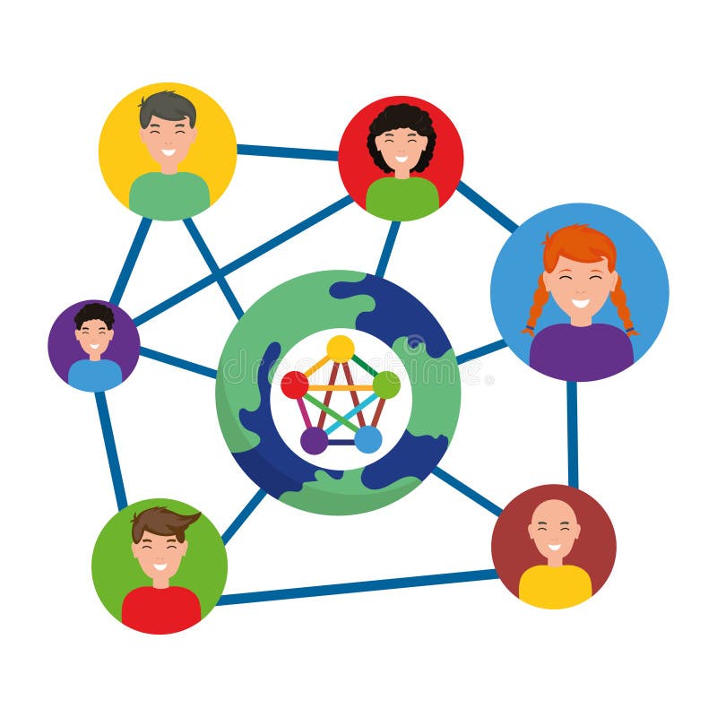 Fediverse Network Social Connection Stock Vector - Illustration of tech ...