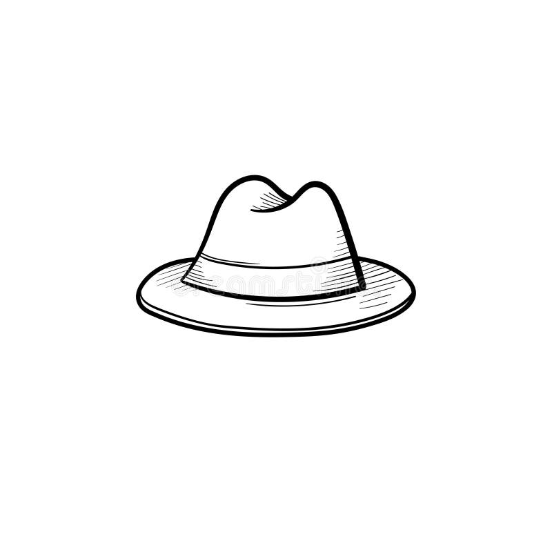 Fedora Hat Hand Drawn Sketch Icon. Stock Vector - Illustration of ... Fedora Hat Hand Drawn Sketch Icon. Stock Vector - Illustration of ...