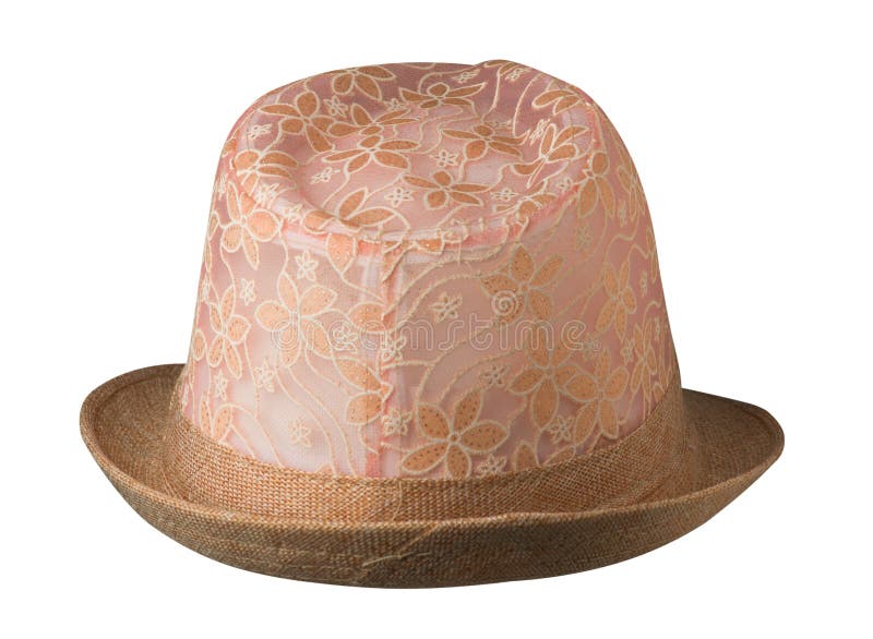 Fedora Hat. Hat Isolated on White Background . Back View Stock Photo ...