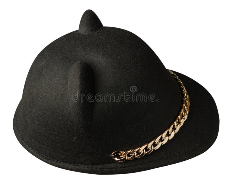 Fedora Hat. Hat Isolated on White Background . Back View Stock Photo ...