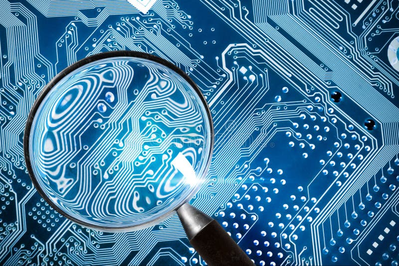 Fee Computer - Computer Security System and a Magnifying Glass Stock ...