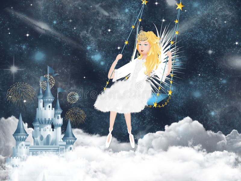 Fee, fantasy world stock illustration. Illustration of flag - 23621486