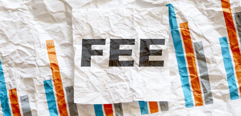 FEE Word Text on the White Memo Note Crupled Sticker on Chart ...