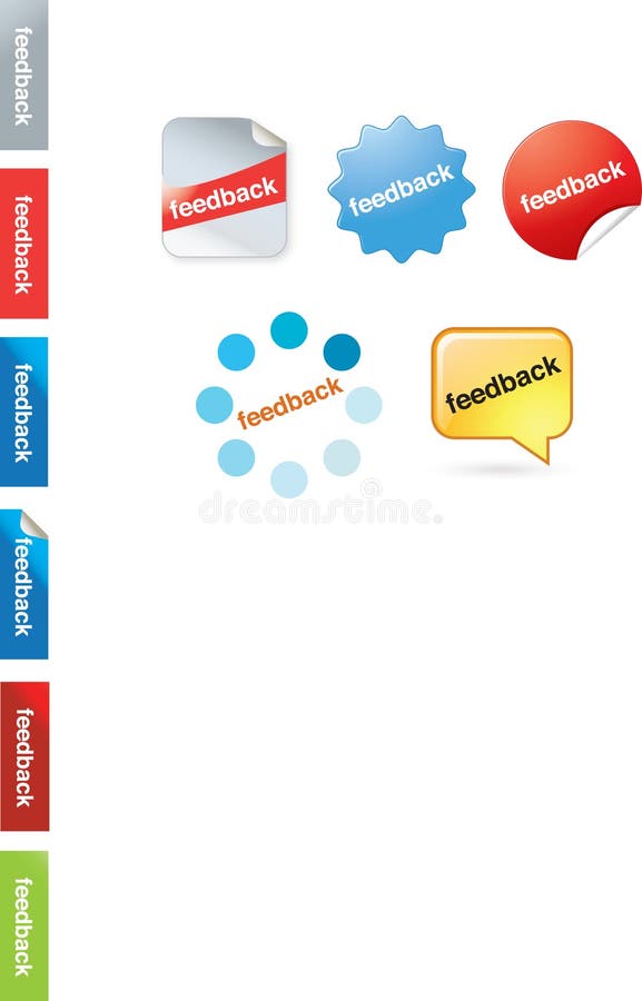 Feed back buttons stock illustration. Illustration of webpage - 14365259