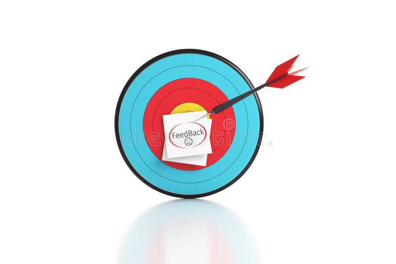 Feed Back Concept 3d Render Isolated on White Stock Illustration ...