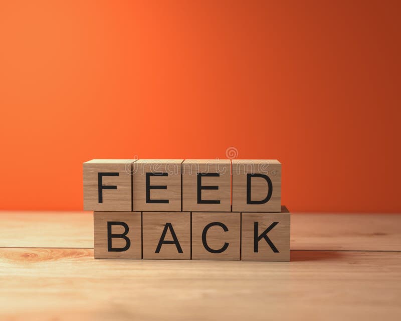 Feed Back Concept Focused Image Horizontal Composition with Copy Space ...