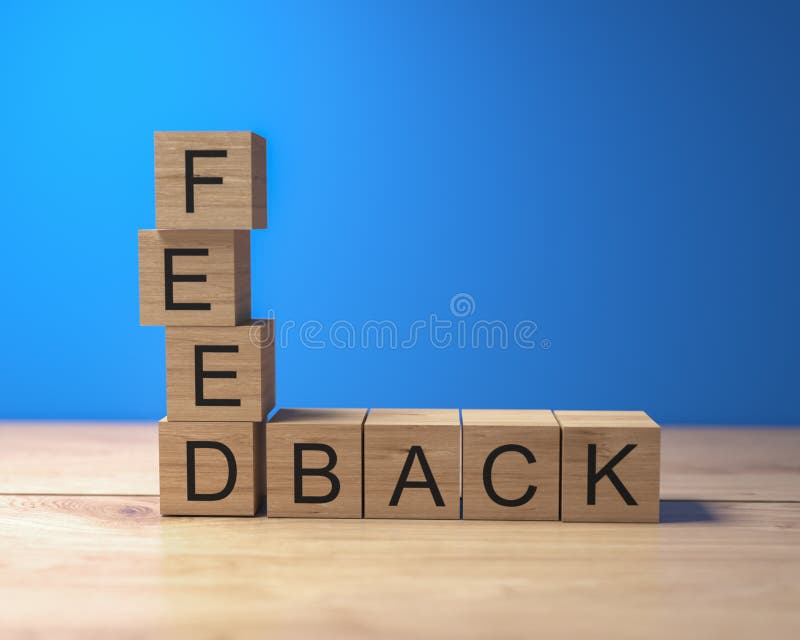 Feed Back Concept Focused Image Horizontal Composition with Copy Space ...