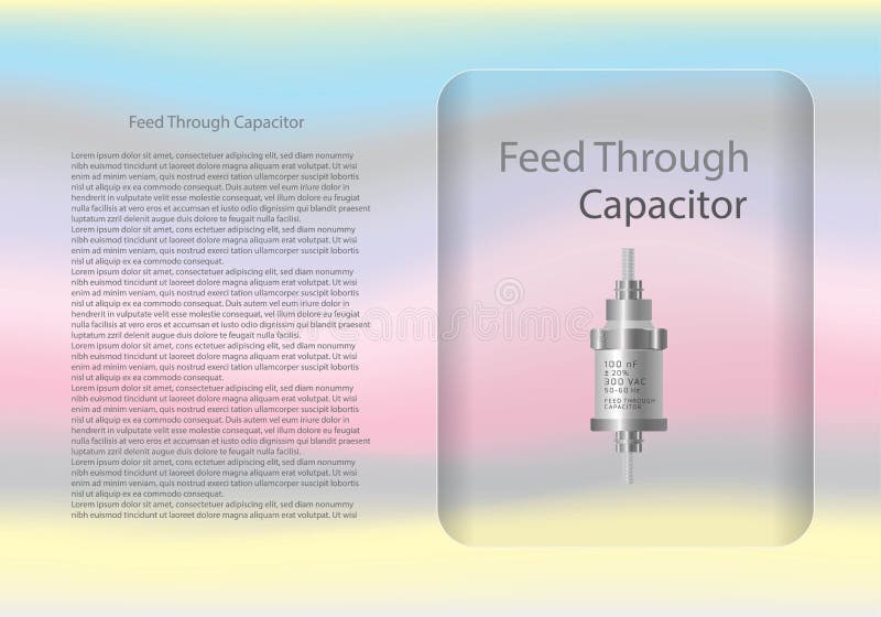 Feed through Capacitor Diagram and Text Information Pattern. Stock ...