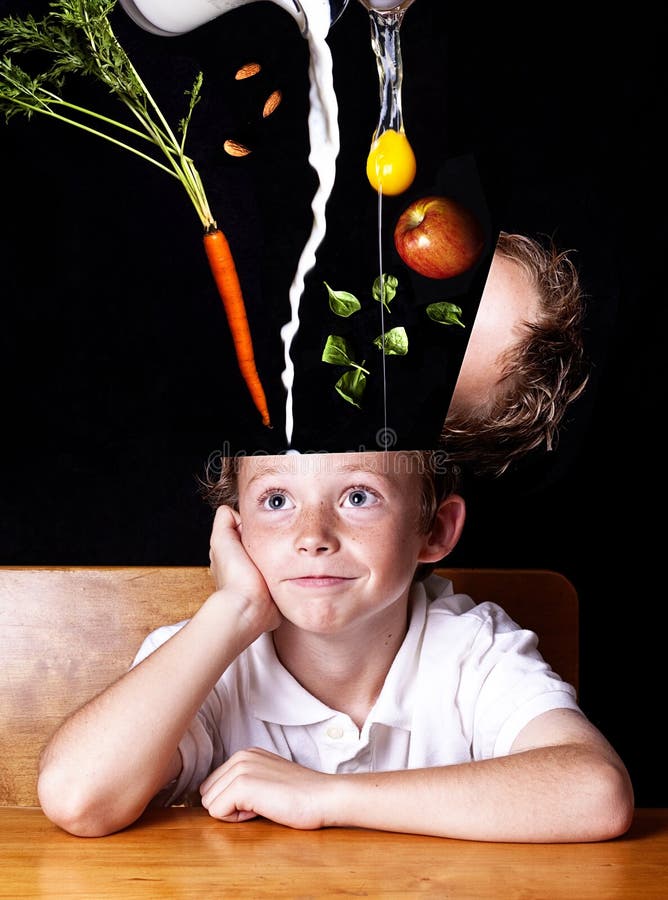 Feed your Brain stock image. Image of fruit, listening - 25229679