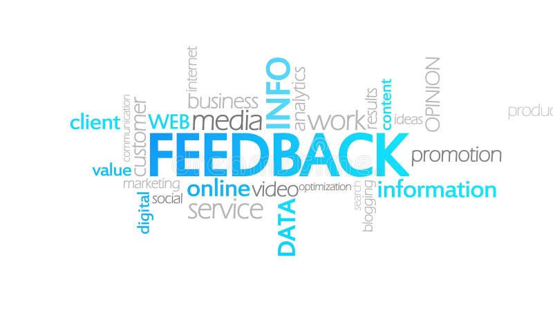 Feedback, Animated Typography Stock Footage - Video of evaluation ...