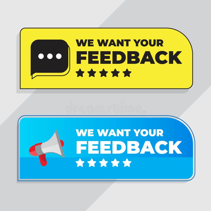 Feedback Banner Template. we Want Your Feedback Illustration. with ...