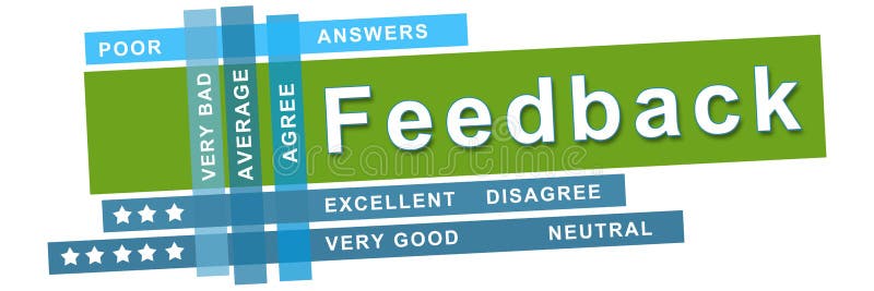 Feedback Blue Boxes Banner stock illustration. Illustration of cloud ...