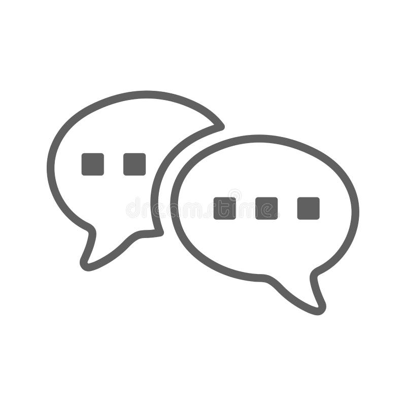 Feedback, Bubble, Conversation Icon. Gray Vector Sketch Stock Vector ...