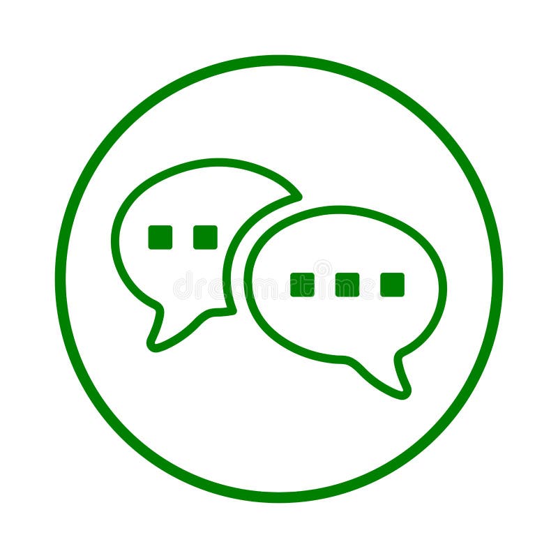 Feedback, Bubble, Conversation Icon. Green Vector Sketch Stock Vector ...