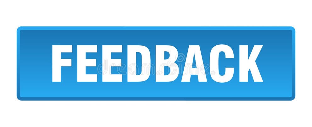 Feedback Button. Feedback Square Isolated Push Button Stock Vector ...